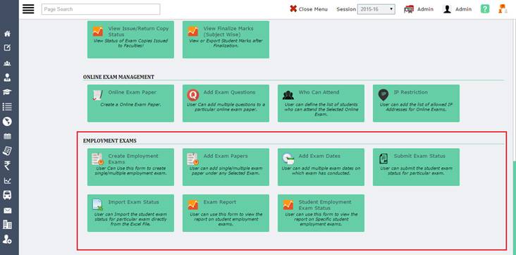 1. Create EmploymentExams
