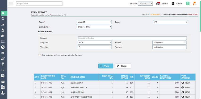 c. In the aboveform you can select the filters as per your requirement ...